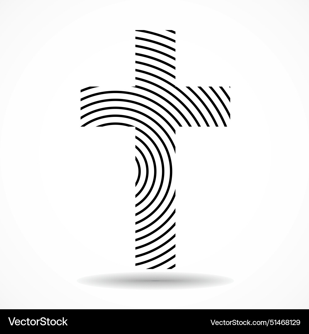 Creative religious cross christian symbol Vector Image