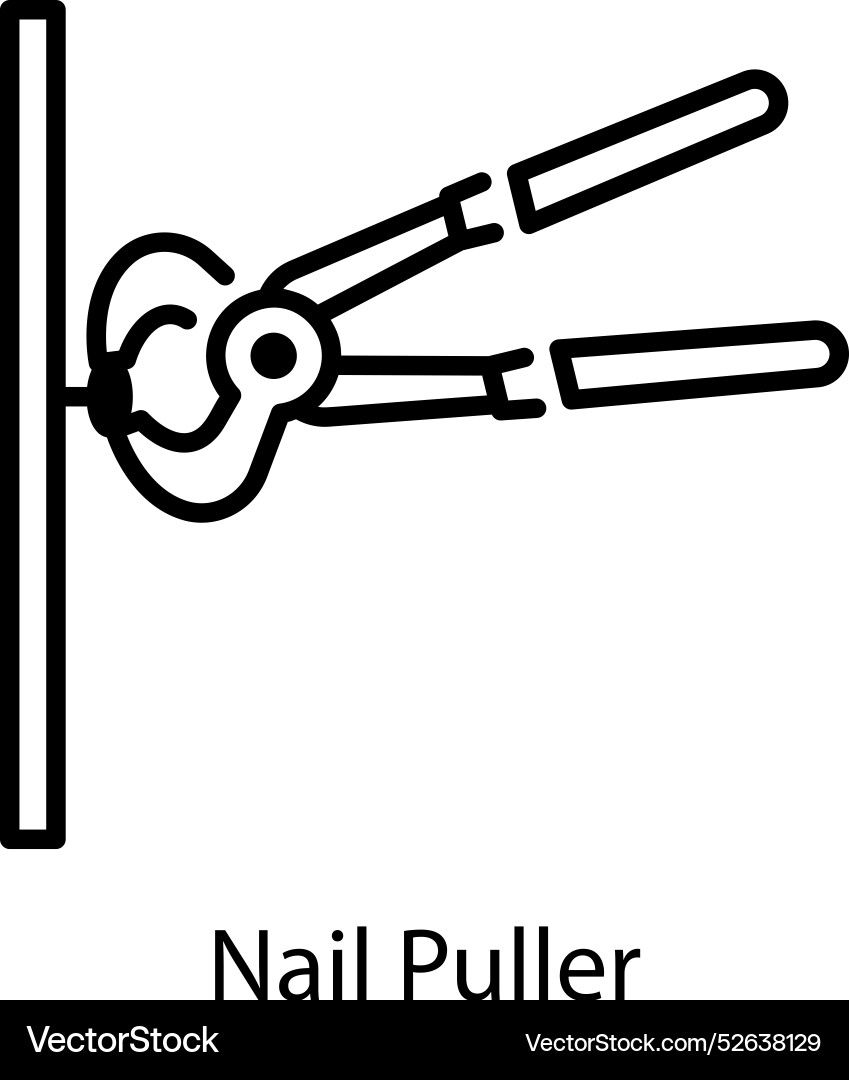 Nail puller Royalty Free Vector Image - VectorStock