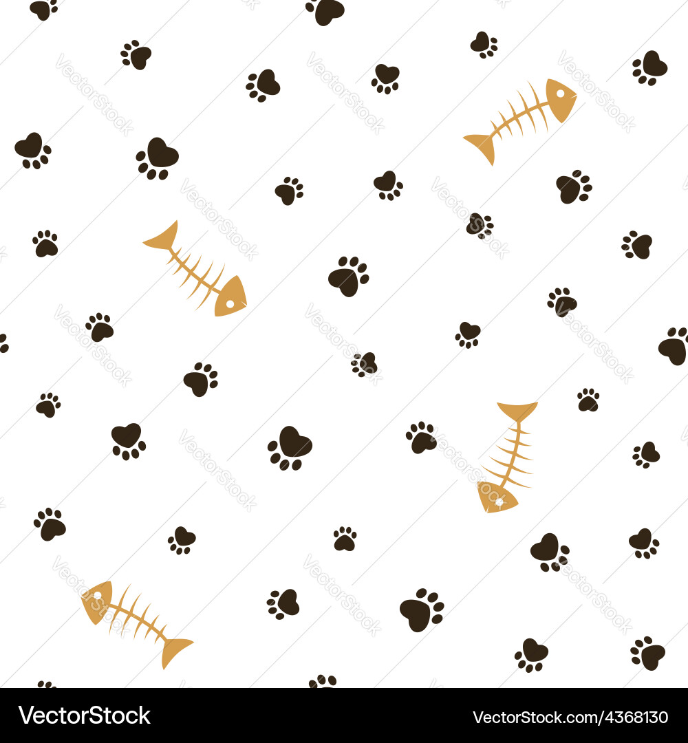 Cat theme seamless background Royalty Free Vector Image