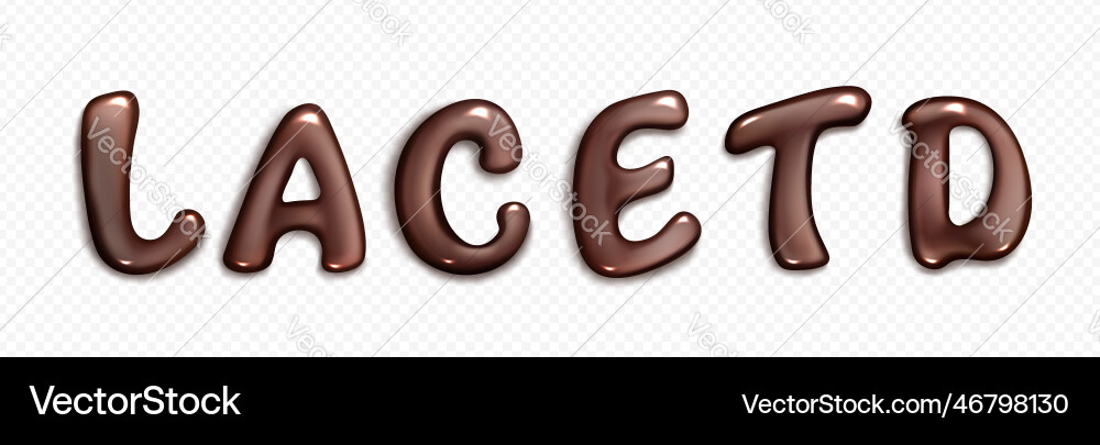 Chocolate sweet font candy letter alphabet Vector Image