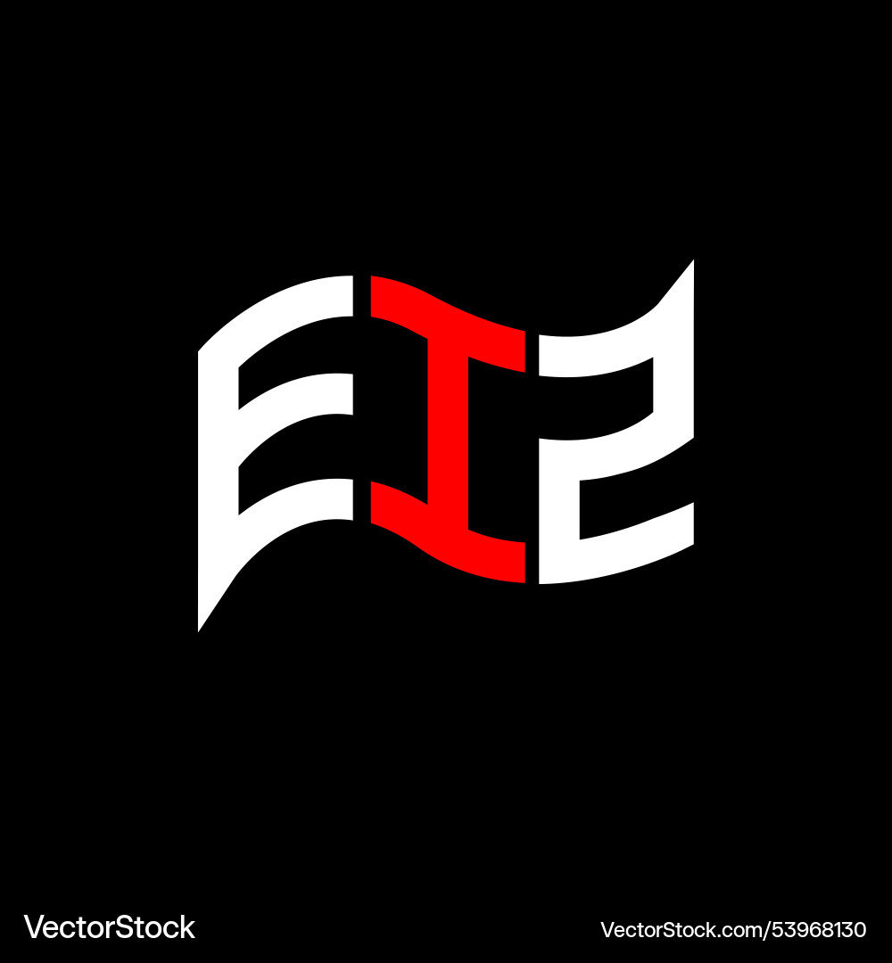 Eiz logo design simple and modern Royalty Free Vector Image