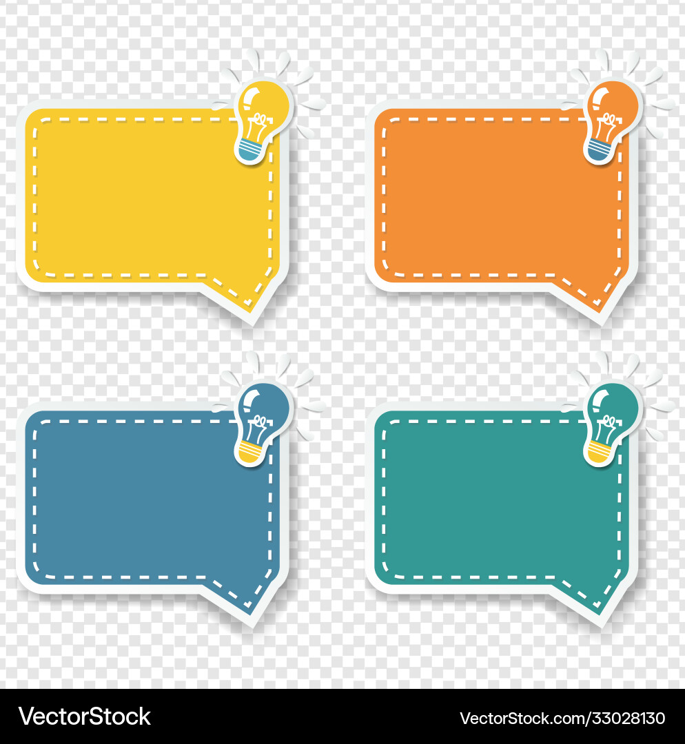 Idea with speech bubble isolated white background Vector Image