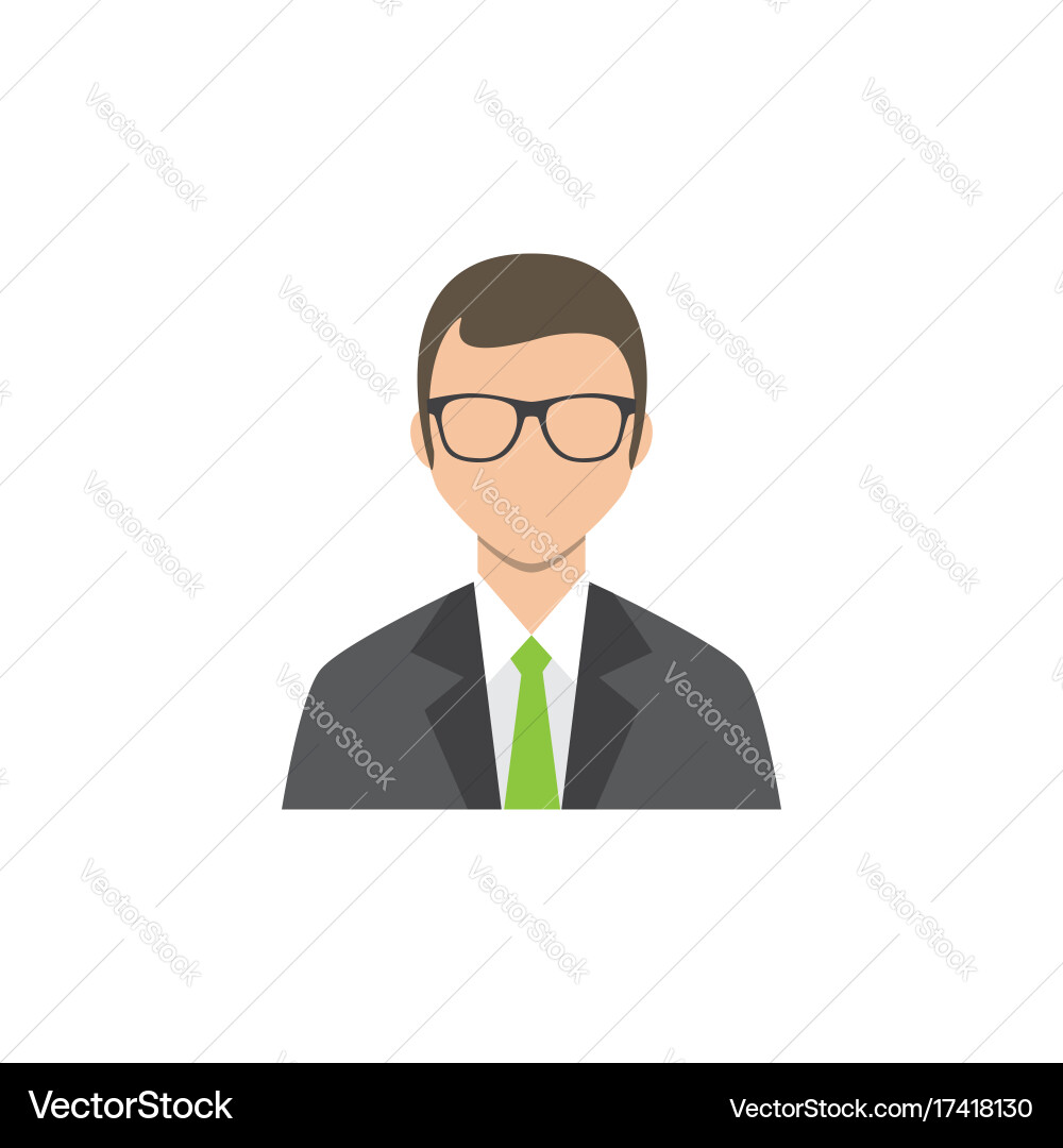 Man with glasses icon Royalty Free Vector Image