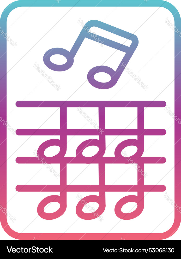 Music score line gradient design Royalty Free Vector Image