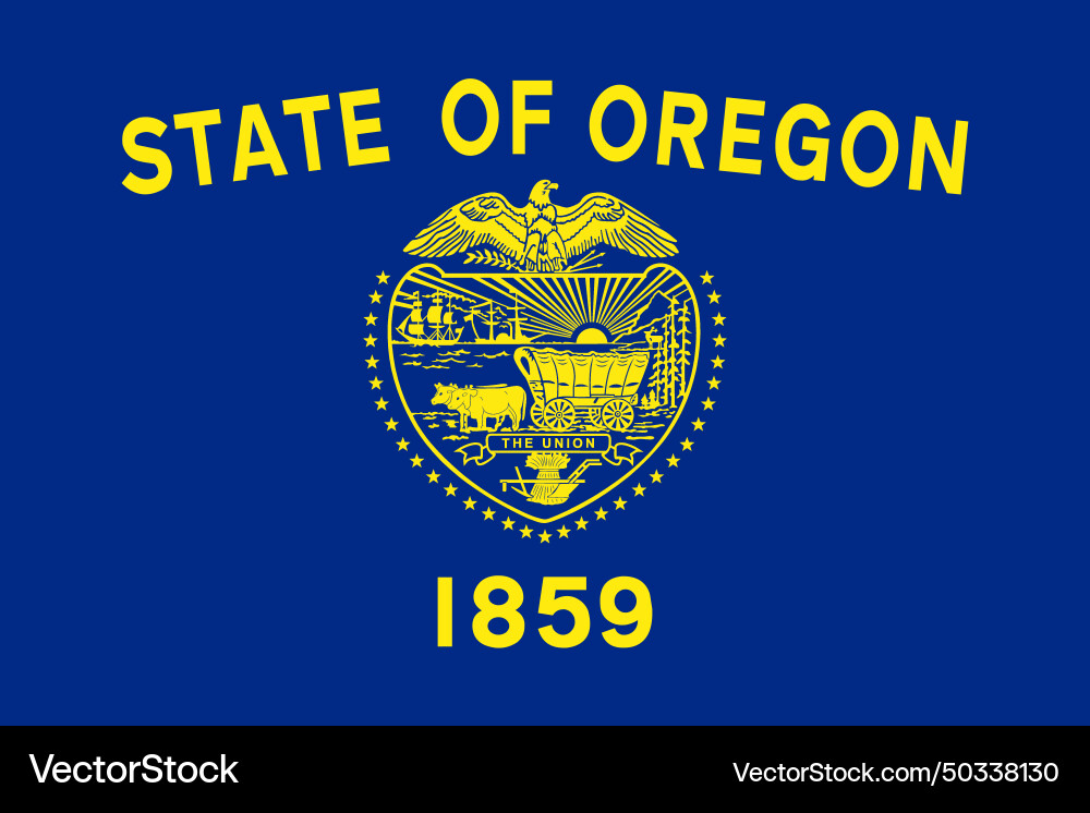 Oregon flag Royalty Free Vector Image - VectorStock