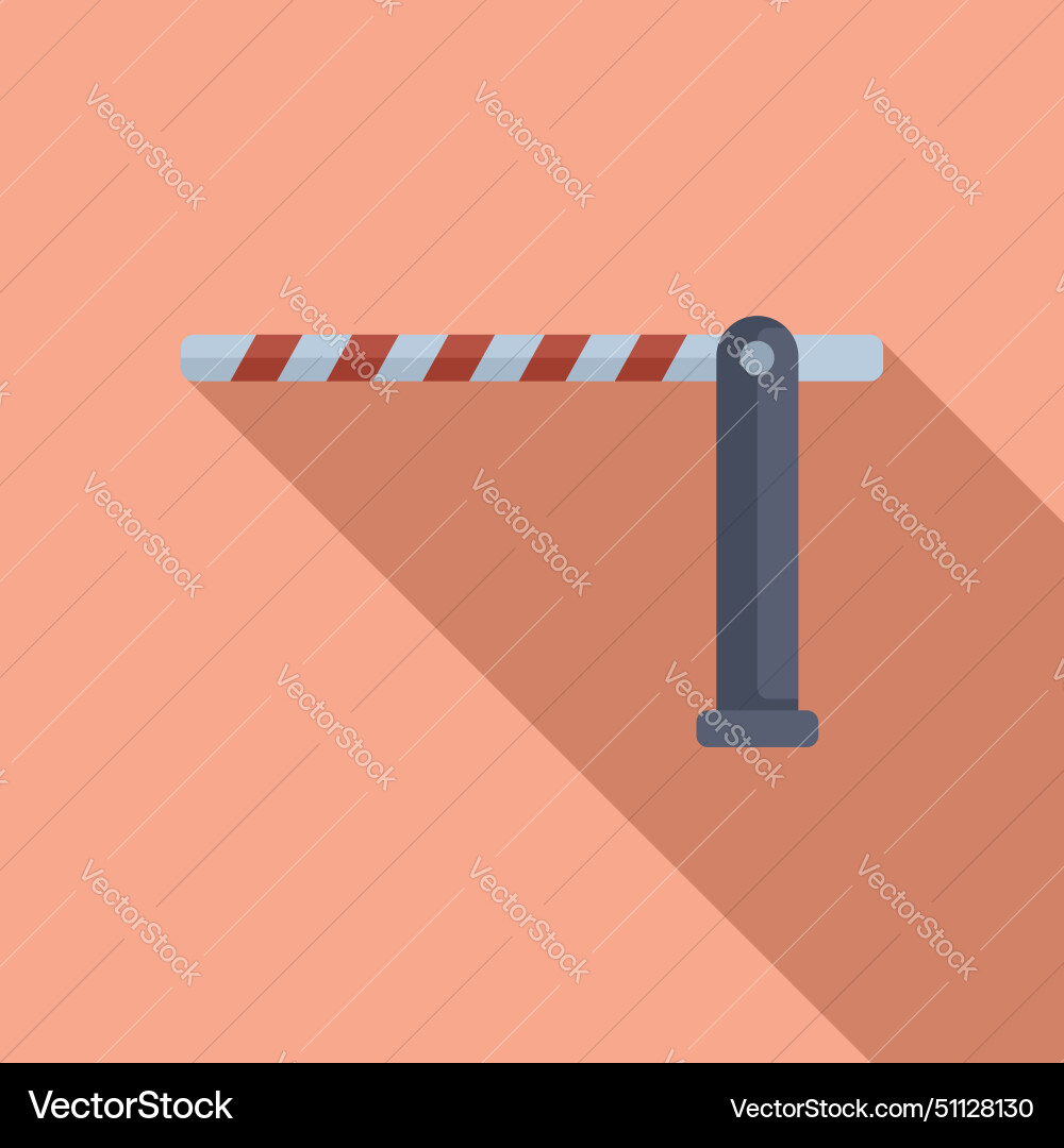 Road striped barrier icon flat sign Royalty Free Vector