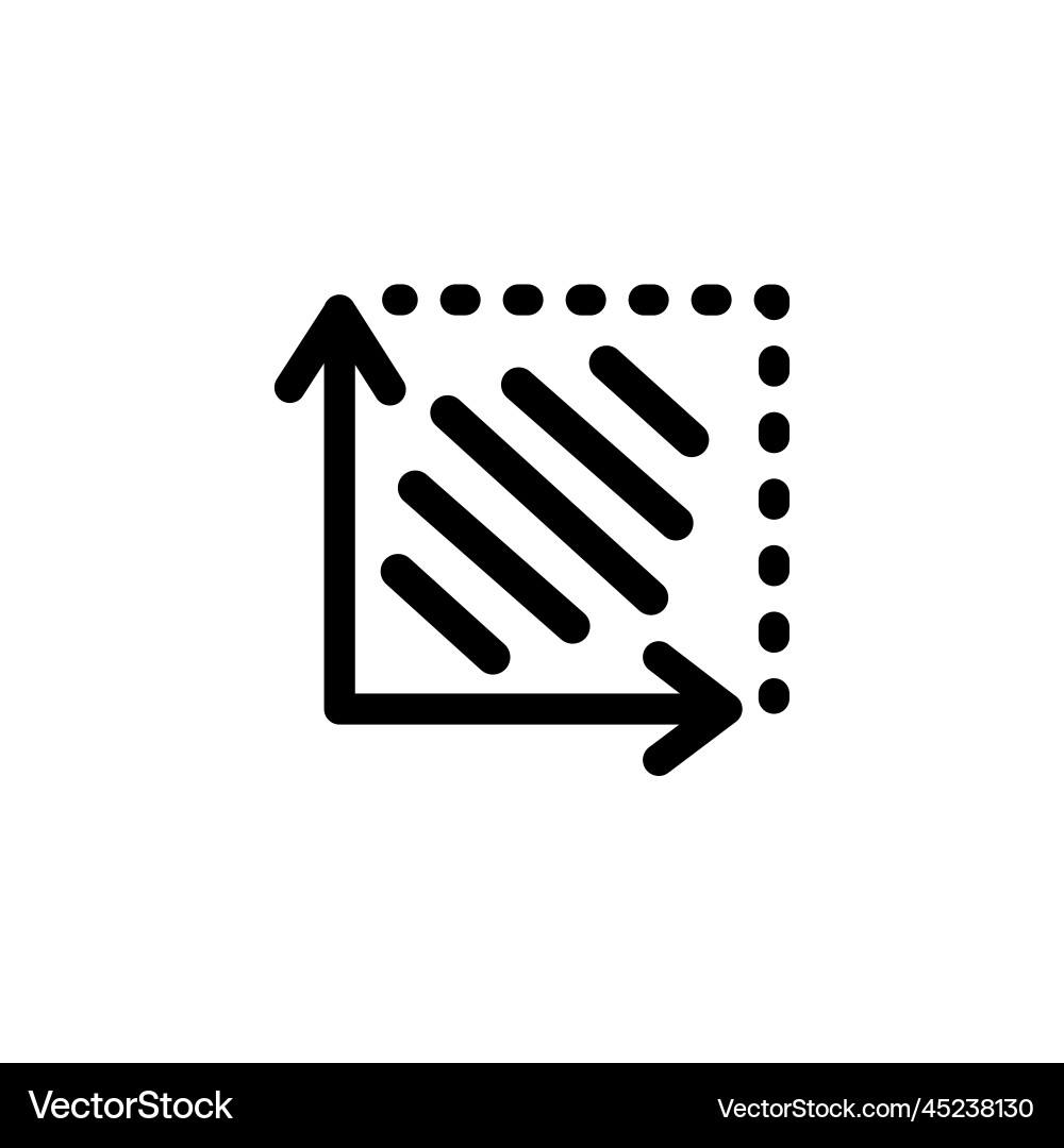 Square Meter Icon - Area Measurement Royalty Free Vector
