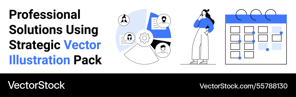 Strategic workflow and planning with professional Vector Image