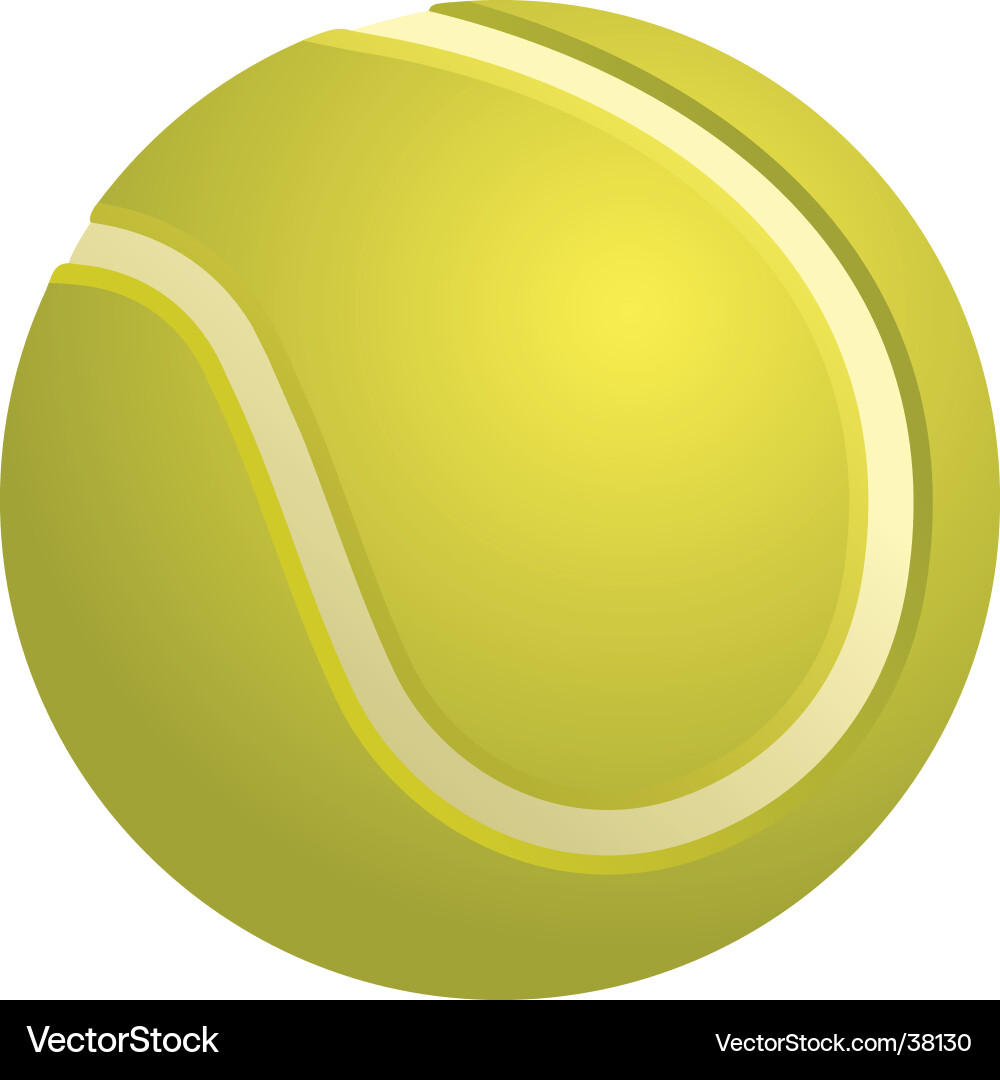 Tennis ball isolated Royalty Free Vector Image