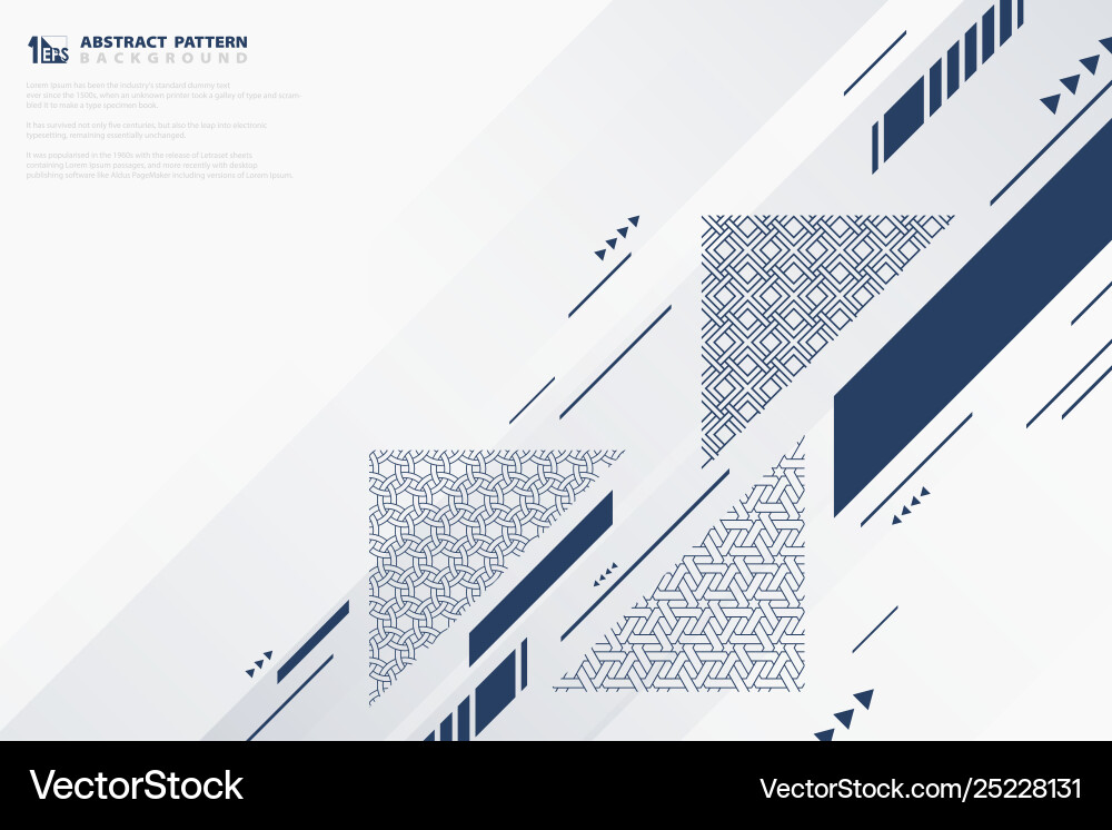 Abstract pattern design blue cover geometric Vector Image