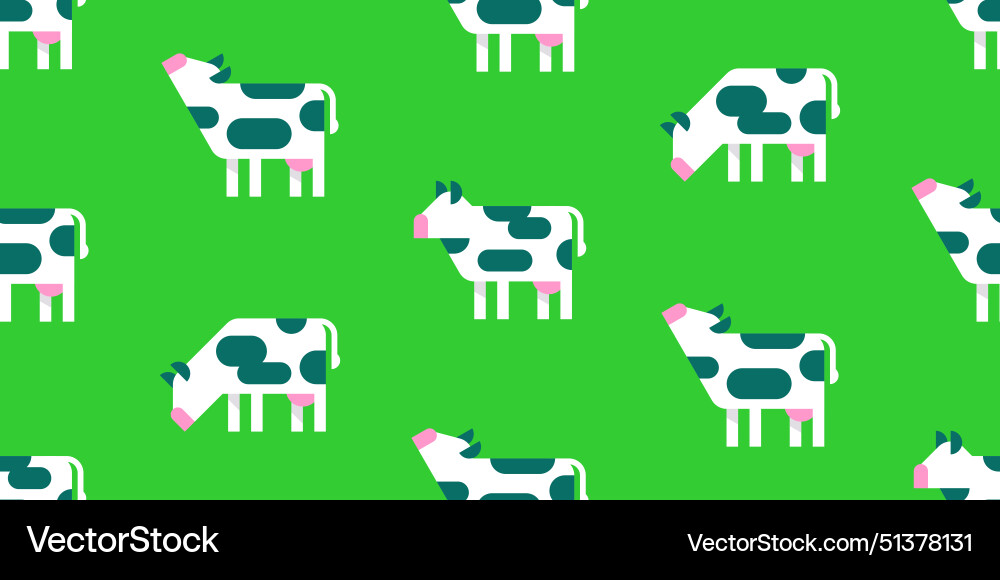 Cow seamless pattern Royalty Free Vector Image