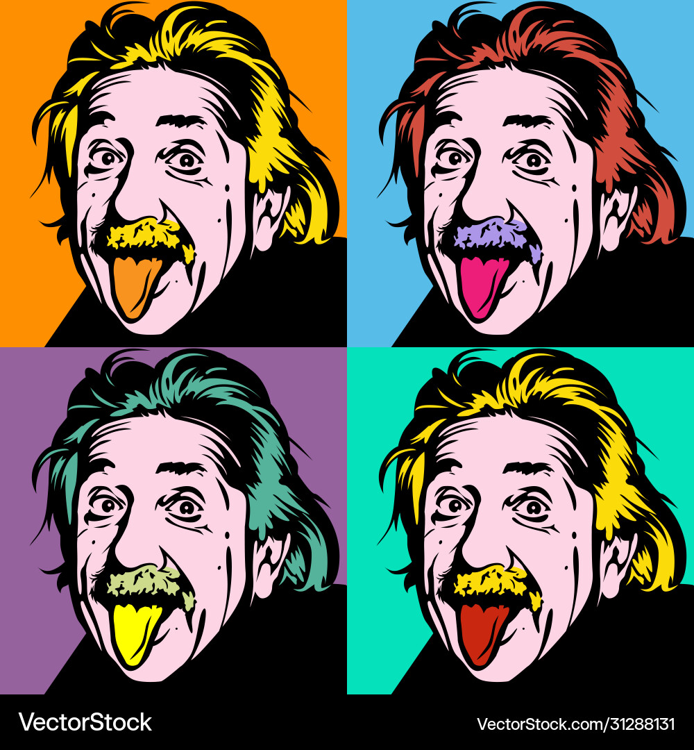 Portrait albert einstein physicist chemist Vector Image