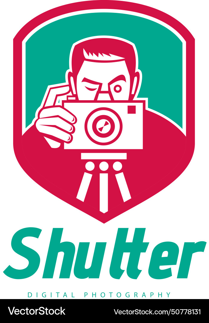 Shutter photography logo Royalty Free Vector Image