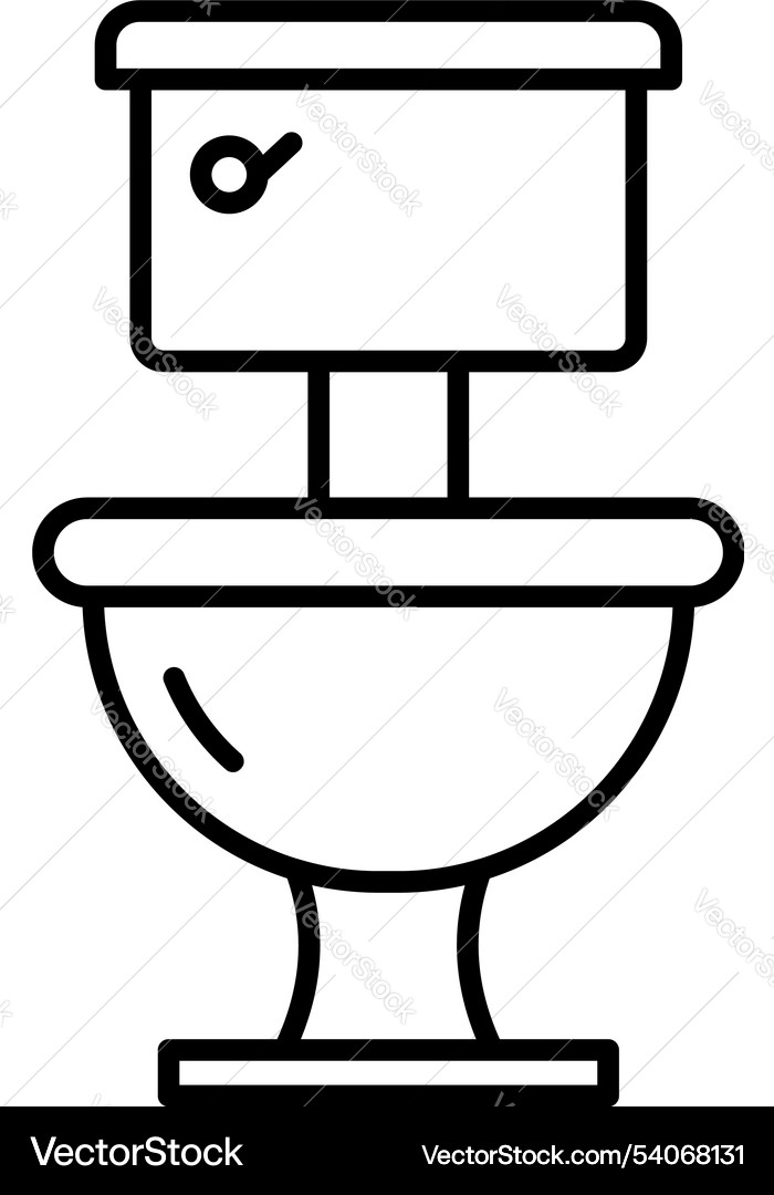 Toilet line icon design Royalty Free Vector Image