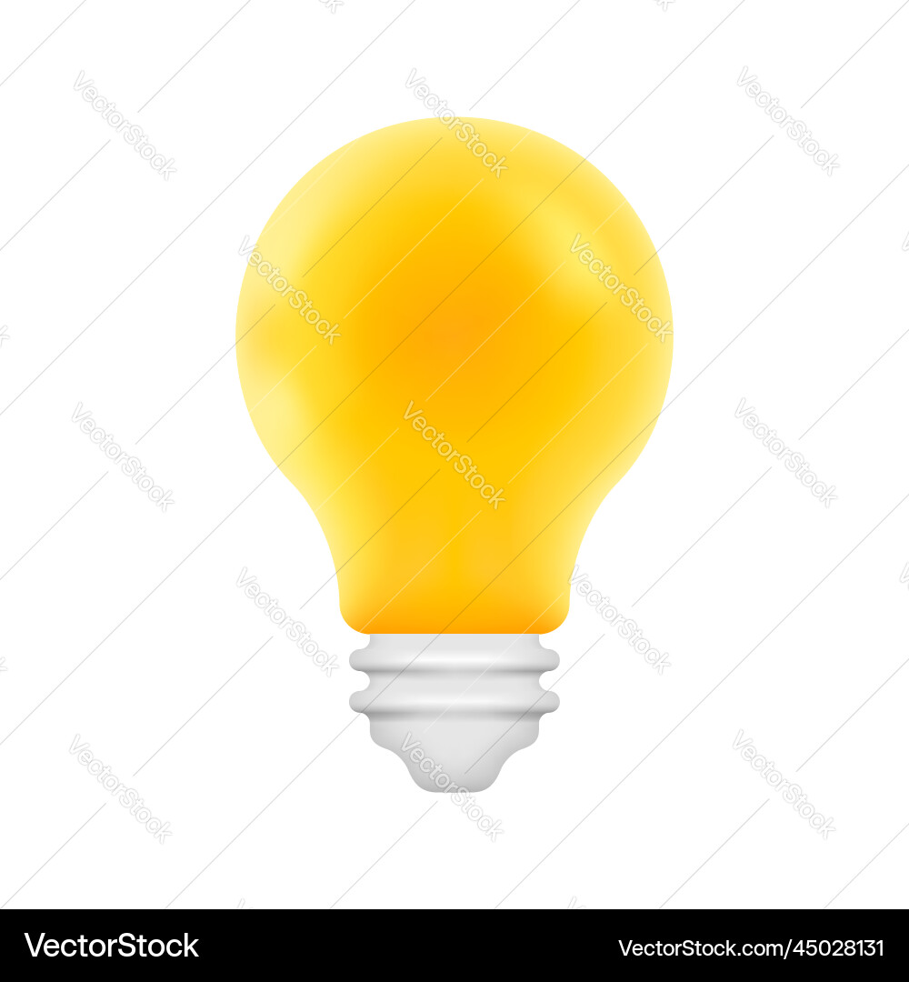 Yellow light bulb icon Royalty Free Vector Image