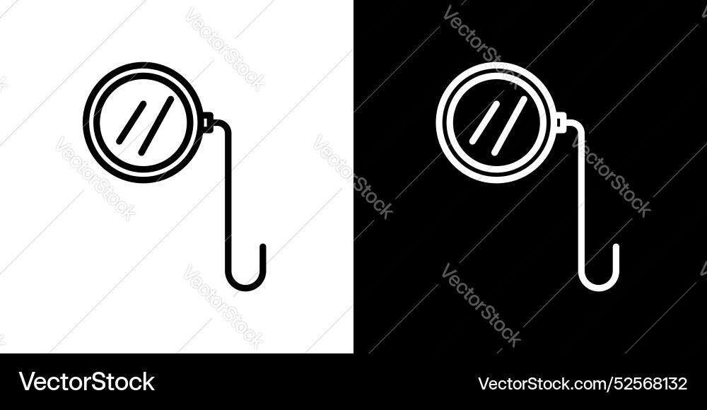 Ar monocle icon set on white background Royalty Free Vector
