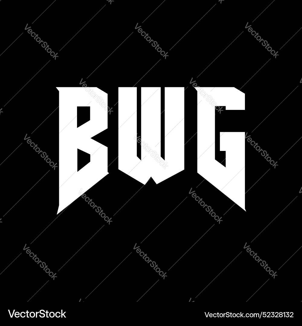 Bwg letter logo design for technology company Vector Image