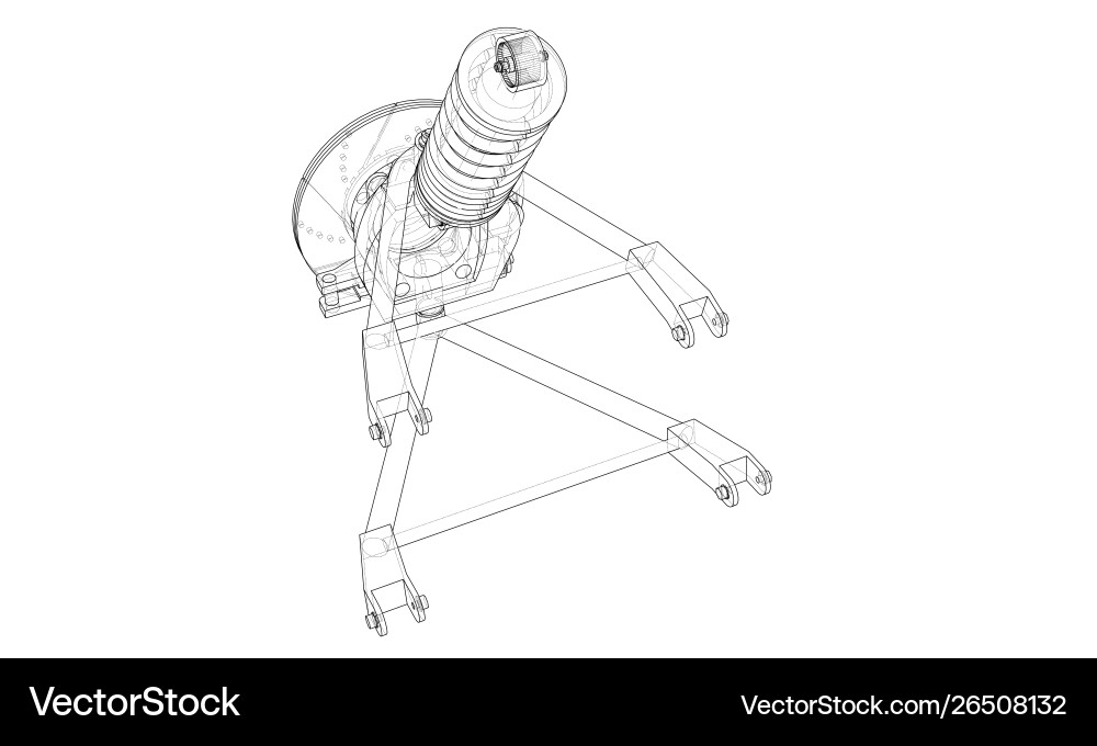 Car suspension with shock absorber Royalty Free Vector Image