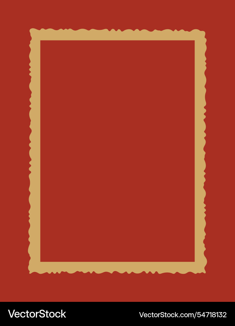 Dark red book cover with gold frame Royalty Free Vector