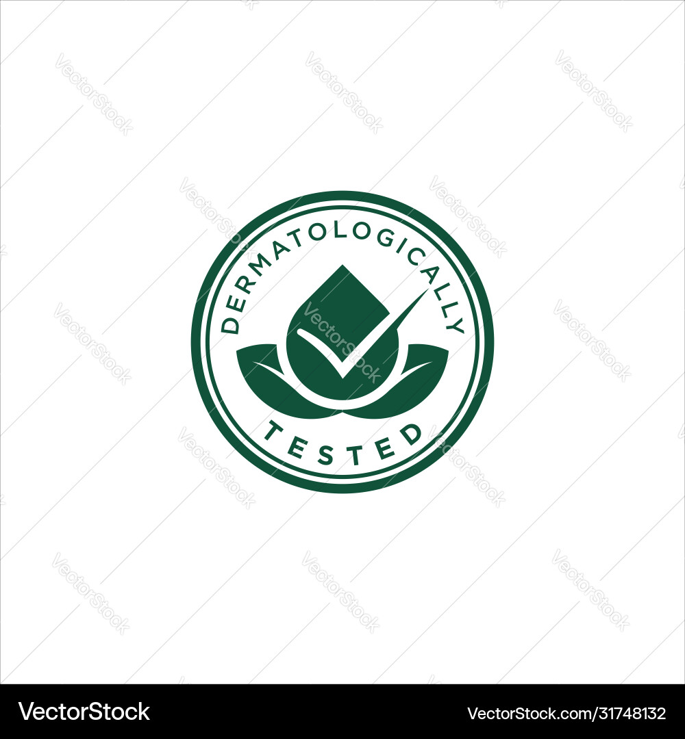 Dermatology Test Certificate Stamp Royalty Free Vector Image