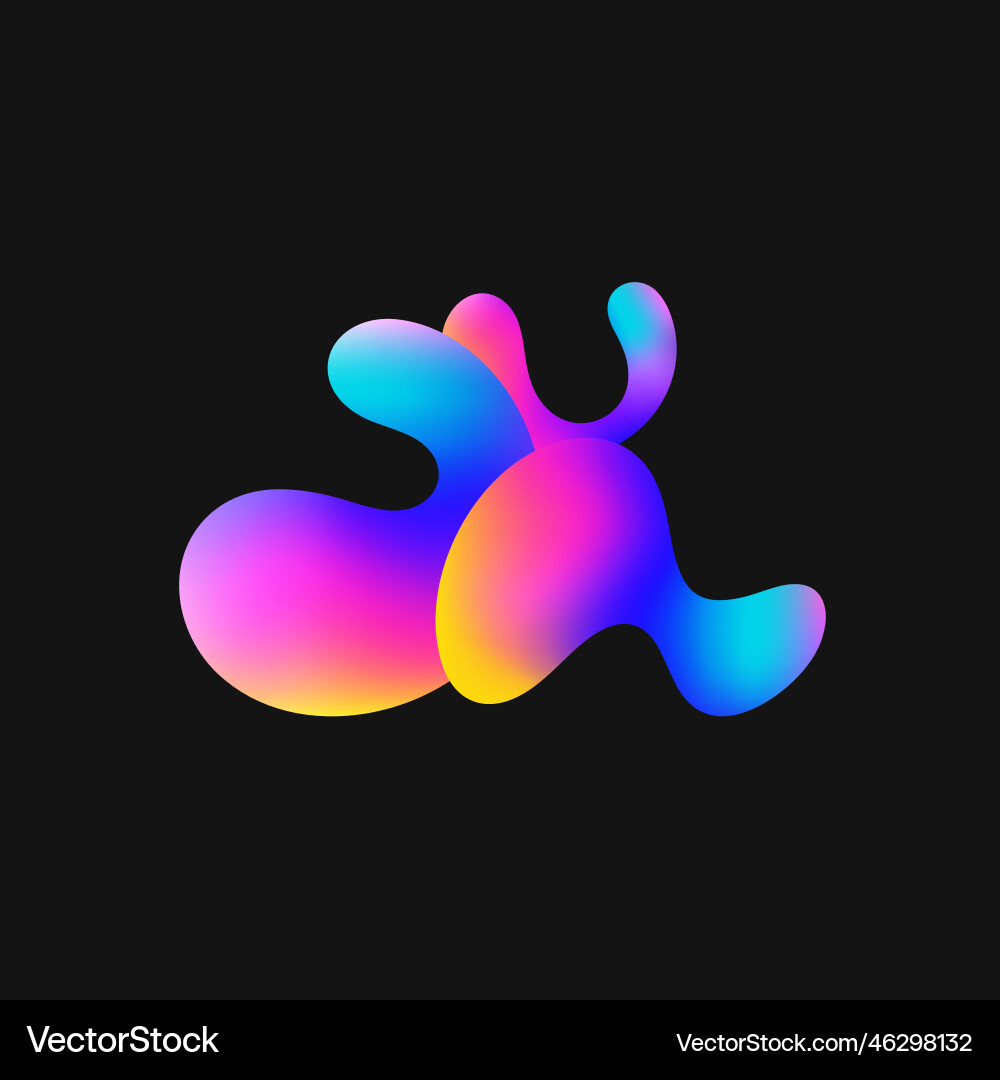 Fluorescent shapes vibrant color Royalty Free Vector Image