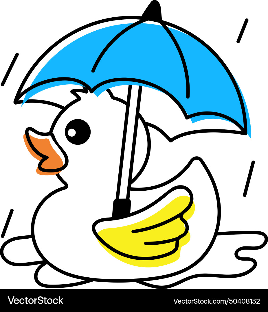 Funny duck doodles Royalty Free Vector Image - VectorStock