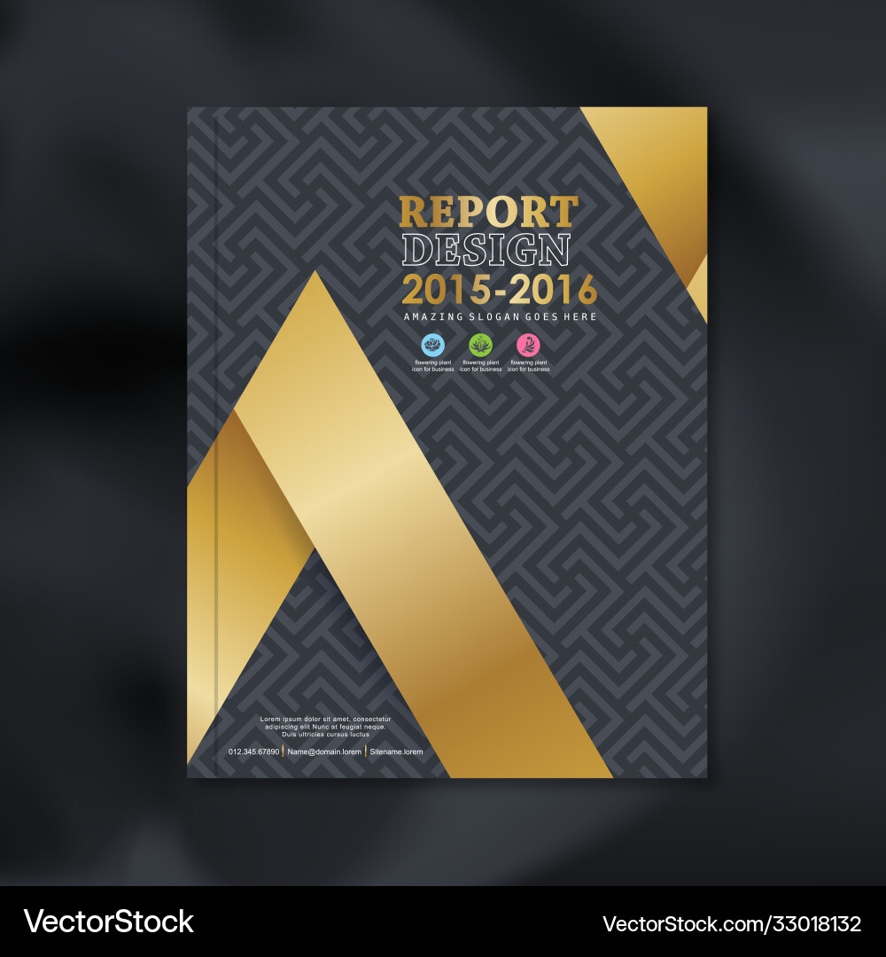 Report cover 14 (33018132) – Royalty-Free Vector | VectorStock