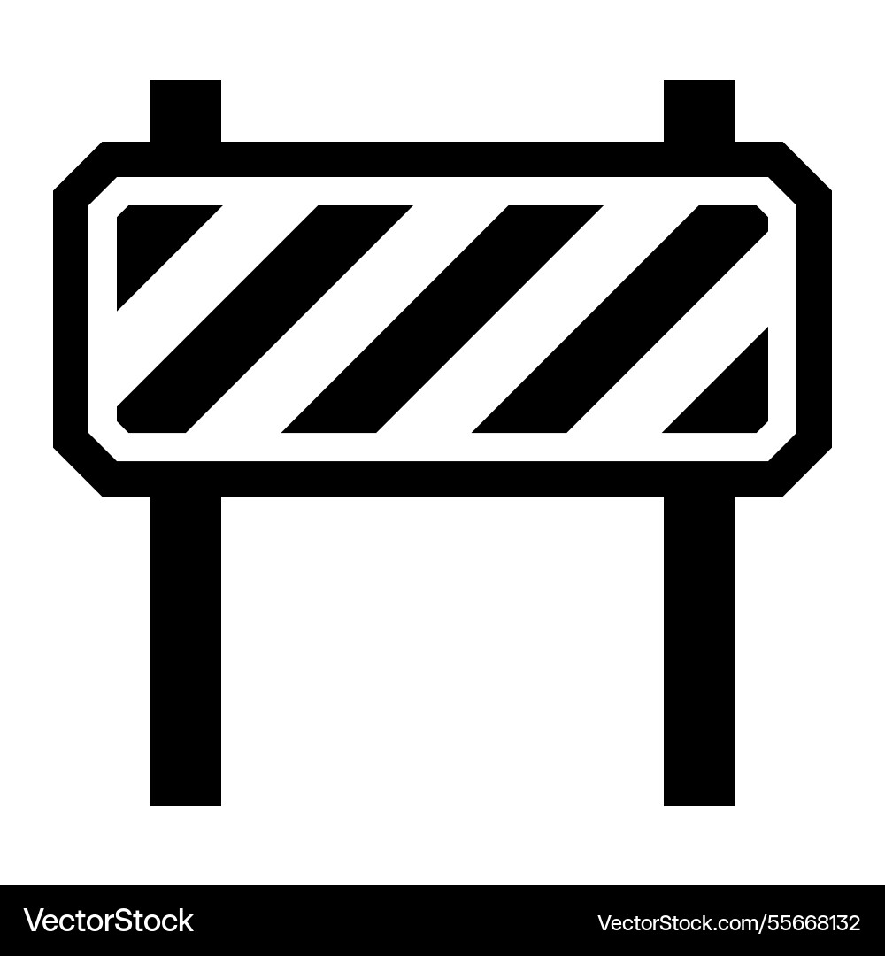 Under construction solid icon Royalty Free Vector Image