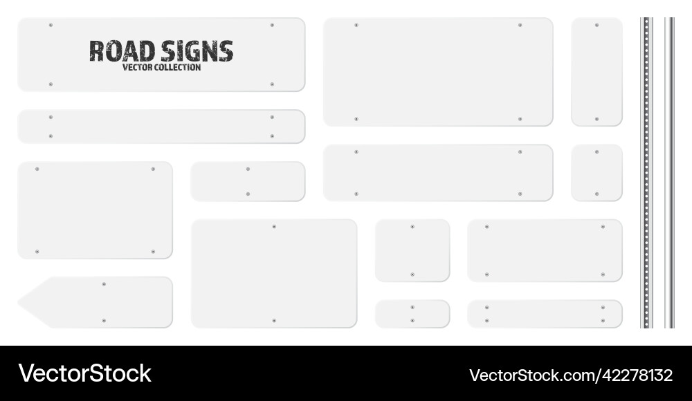 Various road traffic signs highway signboard Vector Image