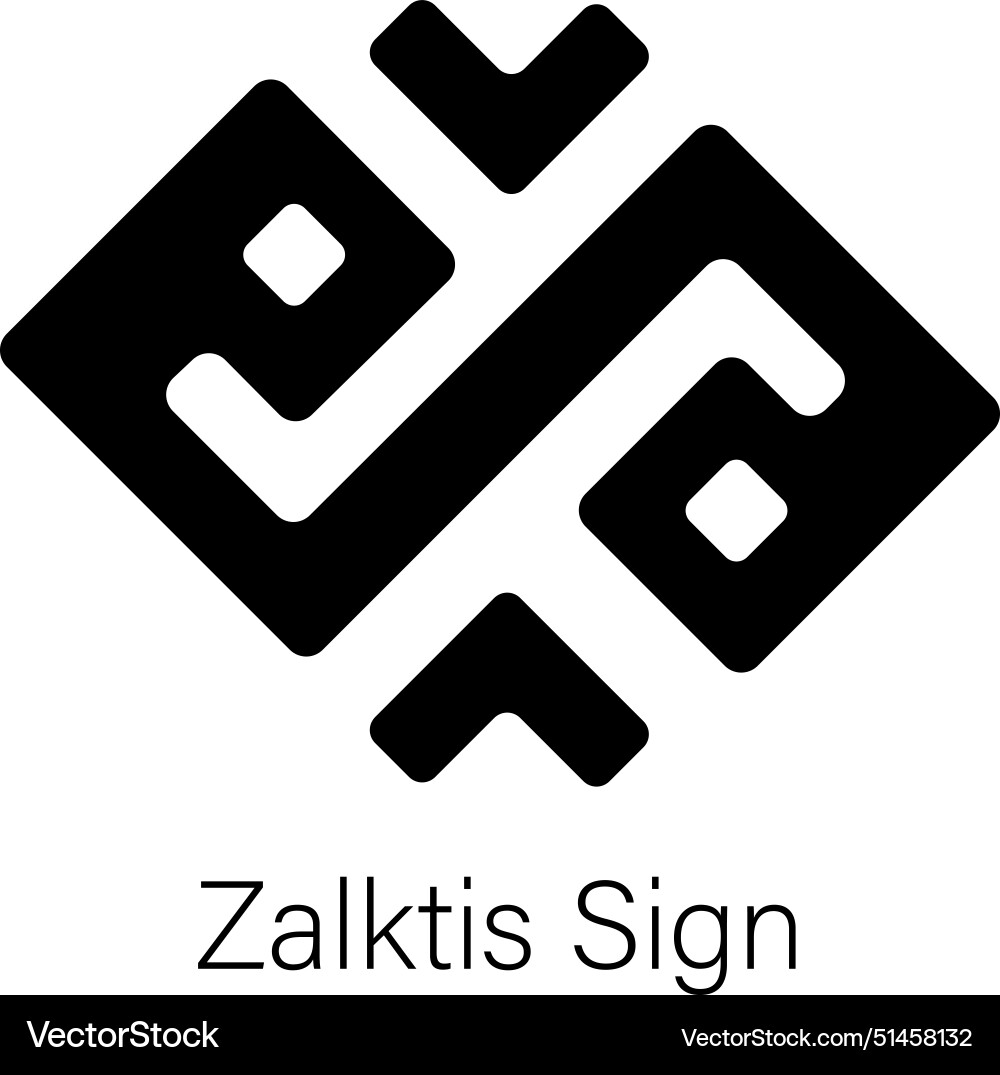 Zalktis sign Royalty Free Vector Image - VectorStock