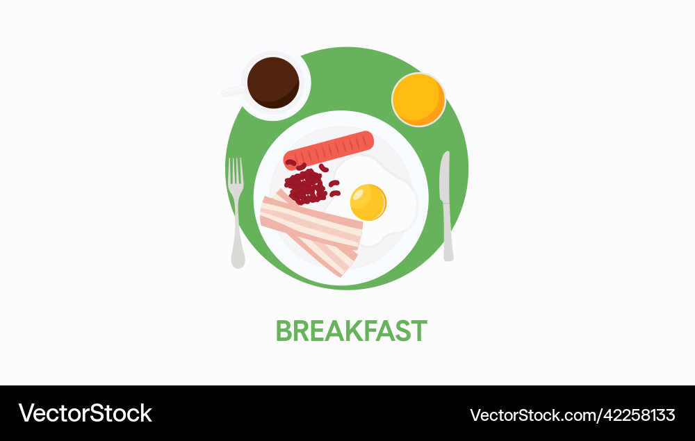 Breakfast icon or sign Royalty Free Vector Image
