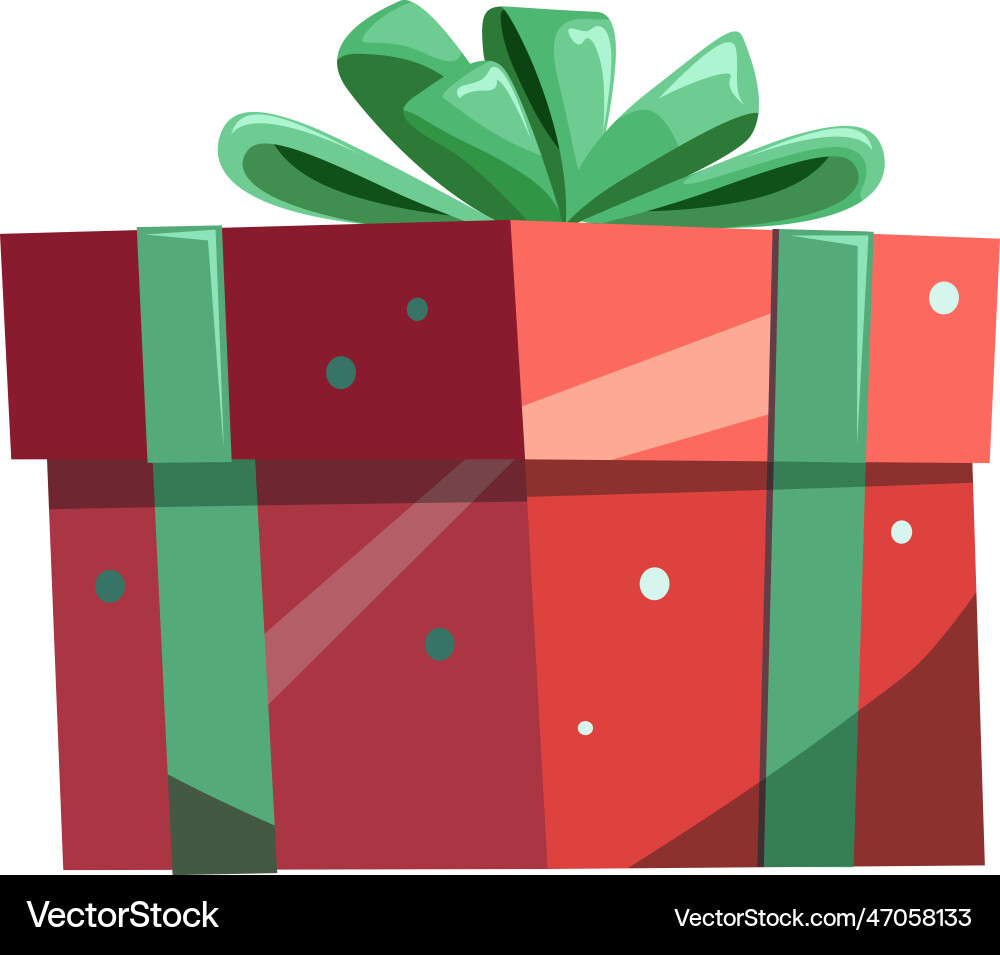 Christmas gift box cartoon Royalty Free Vector Image