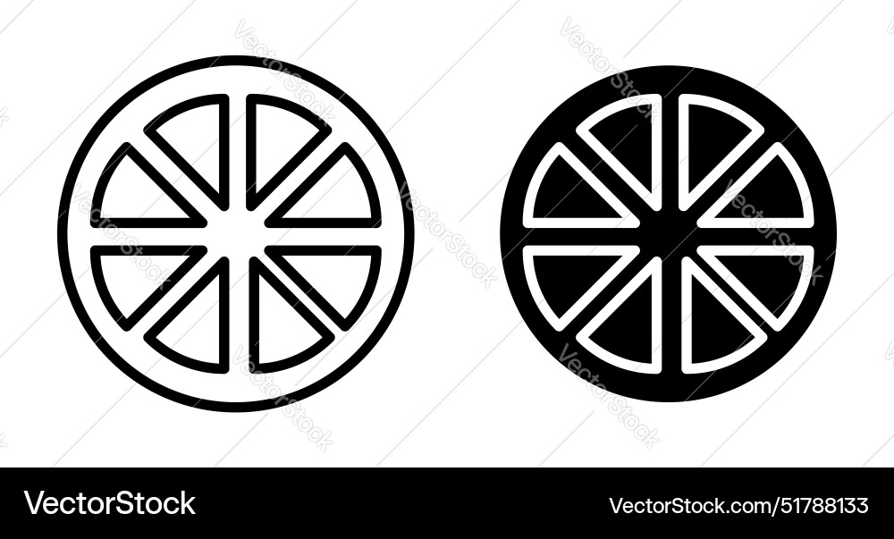 Citrus slice icon Royalty Free Vector Image - VectorStock