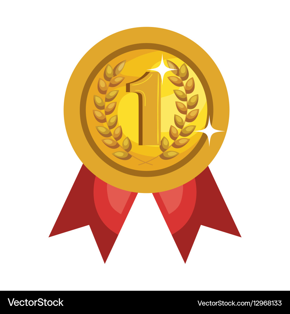 First place winner award Royalty Free Vector Image