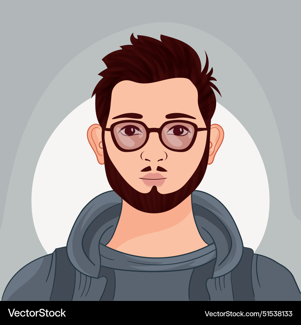 Handsome young man portrait Royalty Free Vector Image
