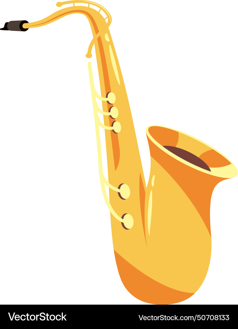 Jazz saxophone instrument Royalty Free Vector Image