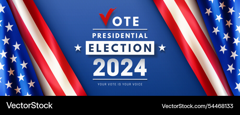 Presidential election campaign banner Royalty Free Vector