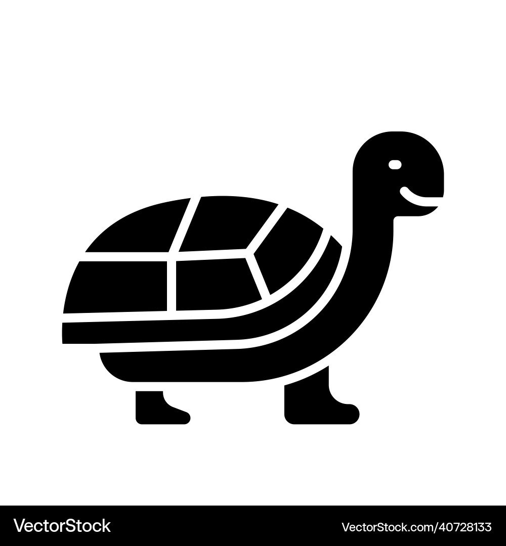 Turtle glyph icon animal Royalty Free Vector Image