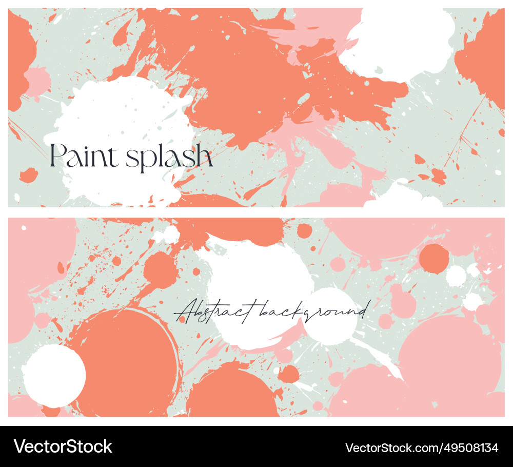 Abstract art background cover template set Vector Image
