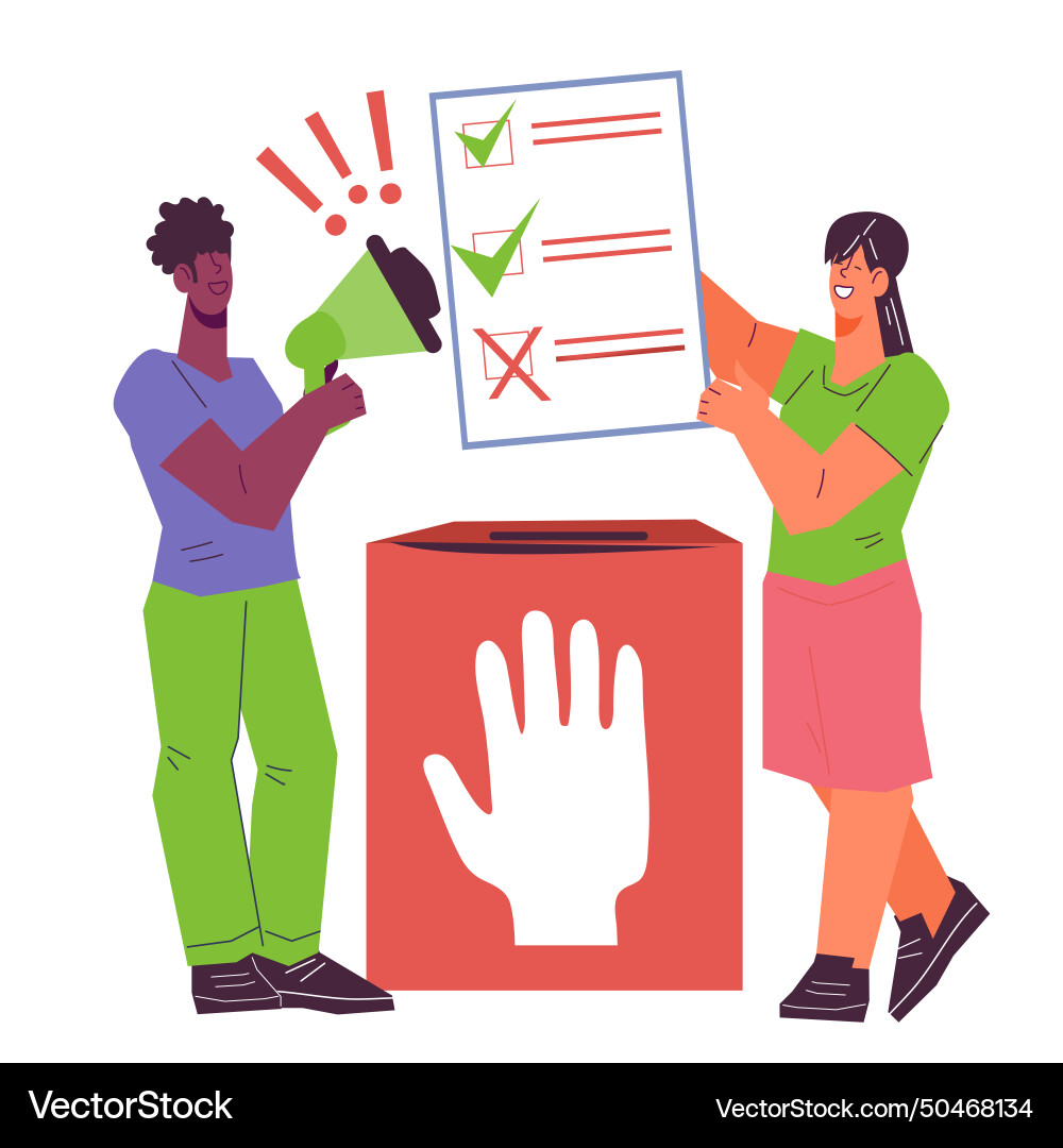 Banner design for democratic voting and election Vector Image