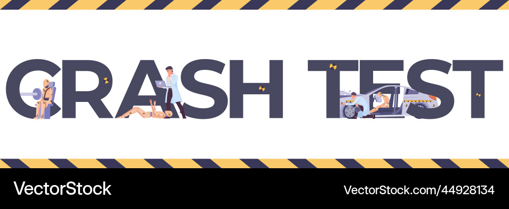 Crash test text banner Royalty Free Vector Image