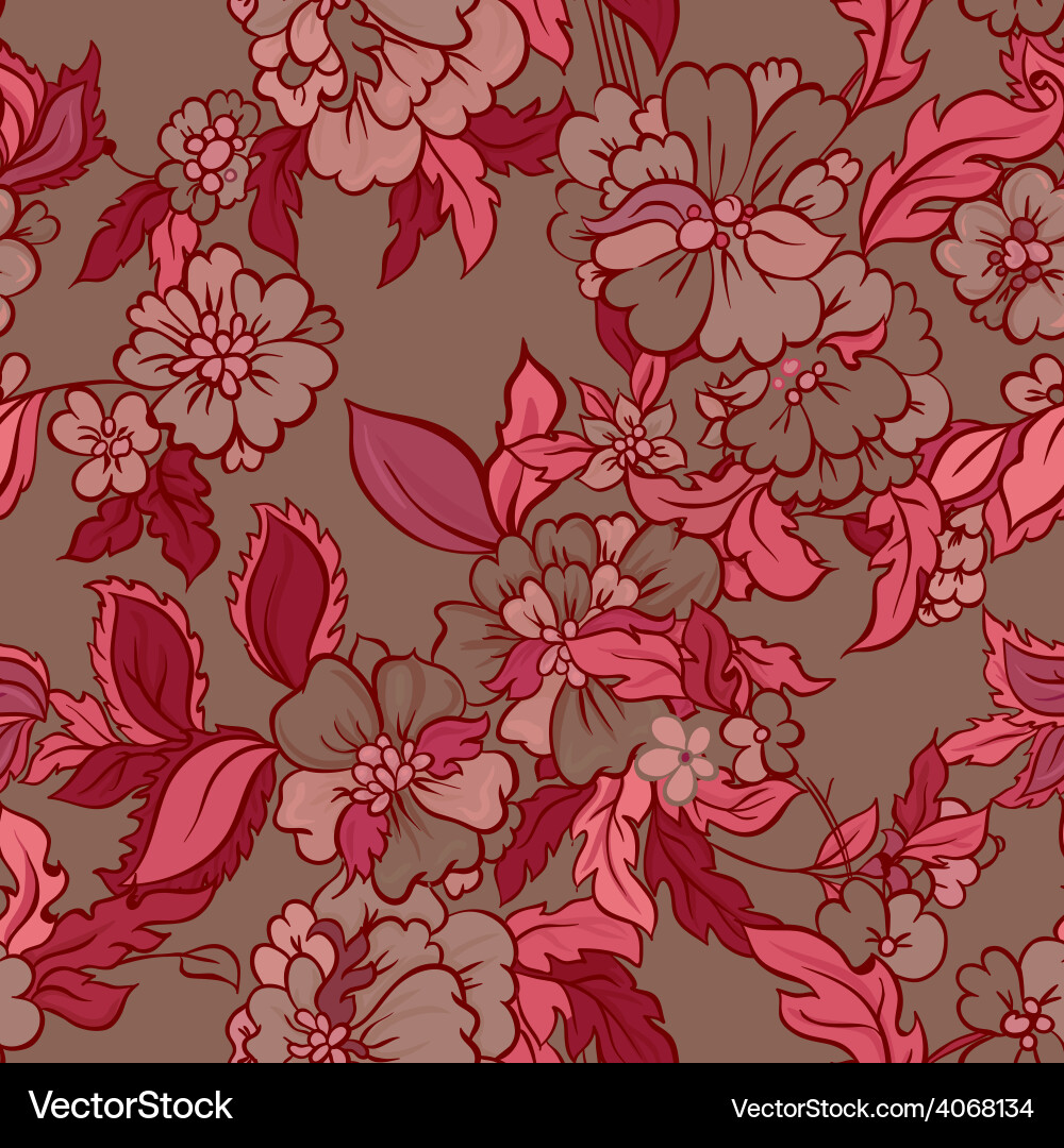 Decorative floral boho seamless pattern Royalty Free Vector