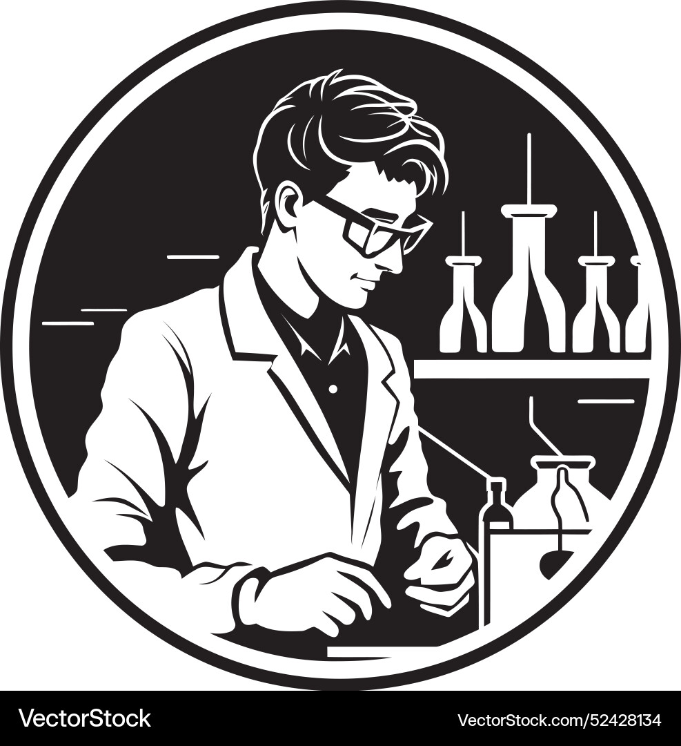 Depicting lab precision technicianlaboratory Vector Image