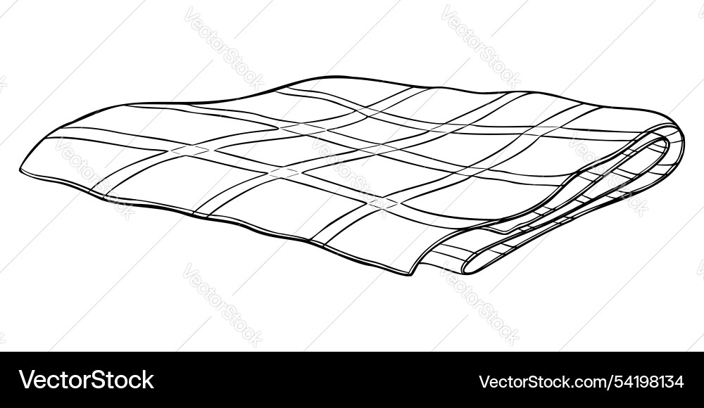 Folded cloth drawing – Royalty-Free Vector | VectorStock