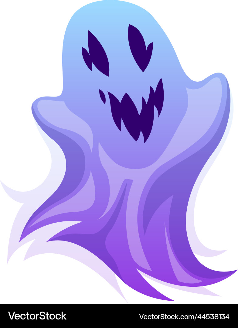 Ghost character halloween scary ghostly monster Vector Image