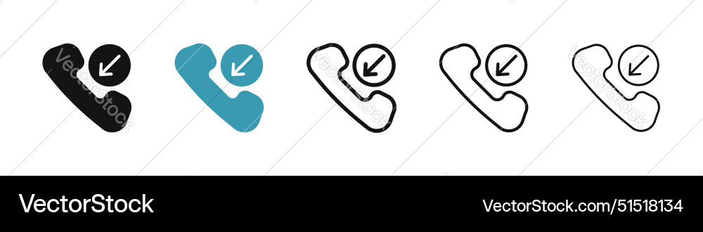 Incoming call icon Royalty Free Vector Image - VectorStock