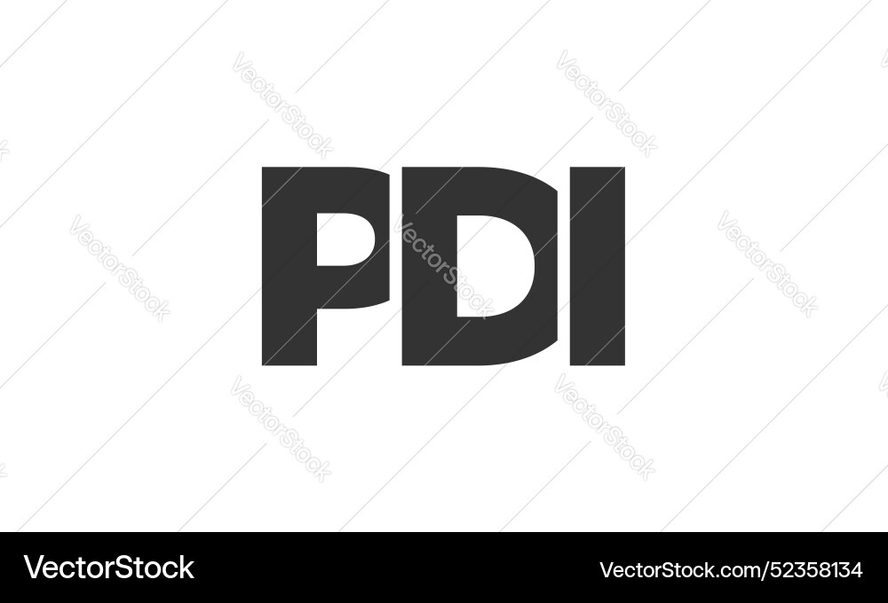 Pdi Logo Design Vorlage mit stark und modern Vektorbild
