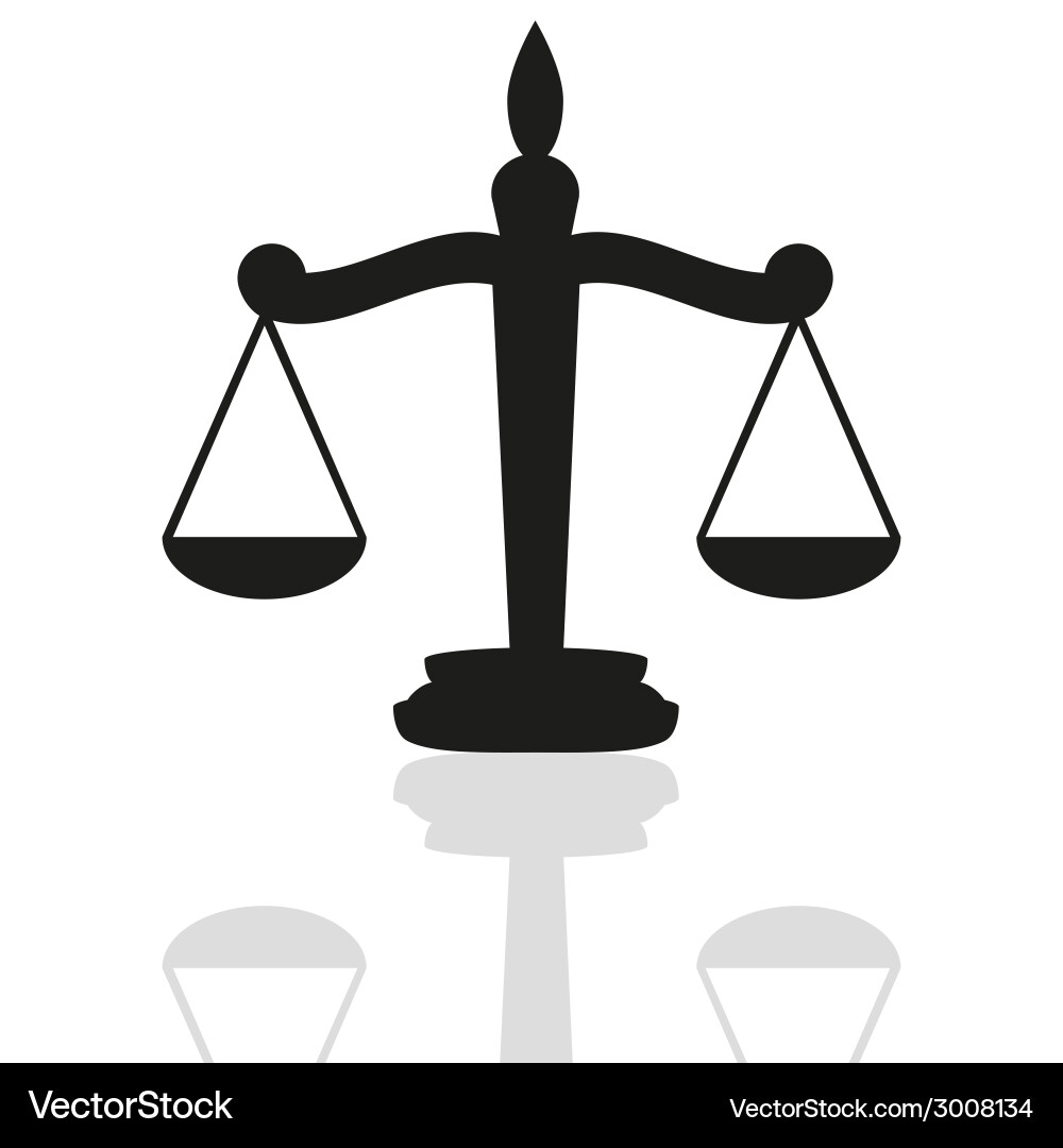 Scales of justice Royalty Free Vector Image - VectorStock