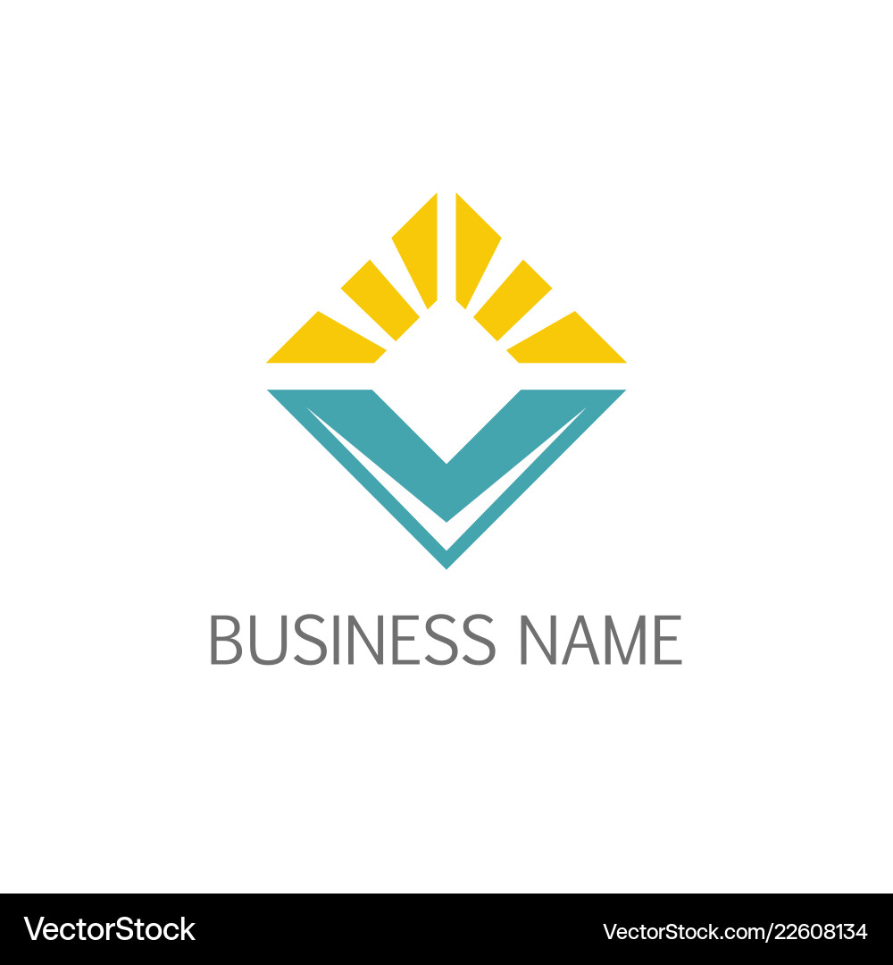 Square shine business company logo Royalty Free Vector Image