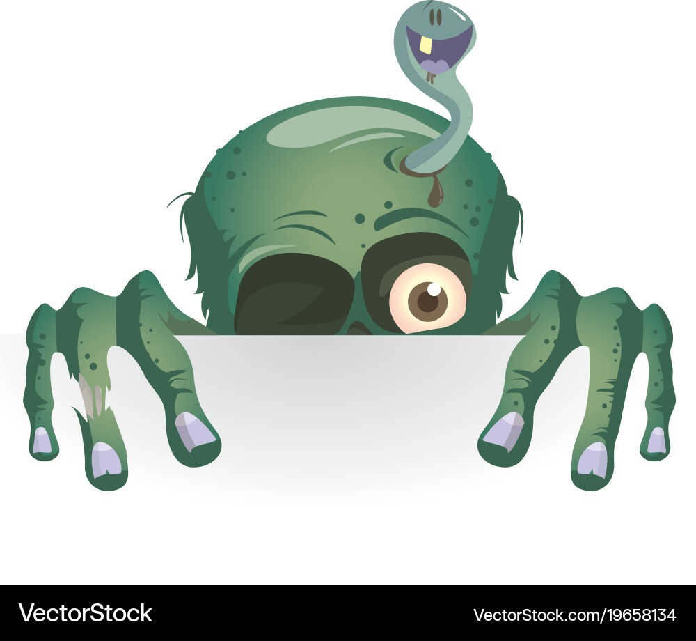 Stickers peeking monster Royalty Free Vector Image